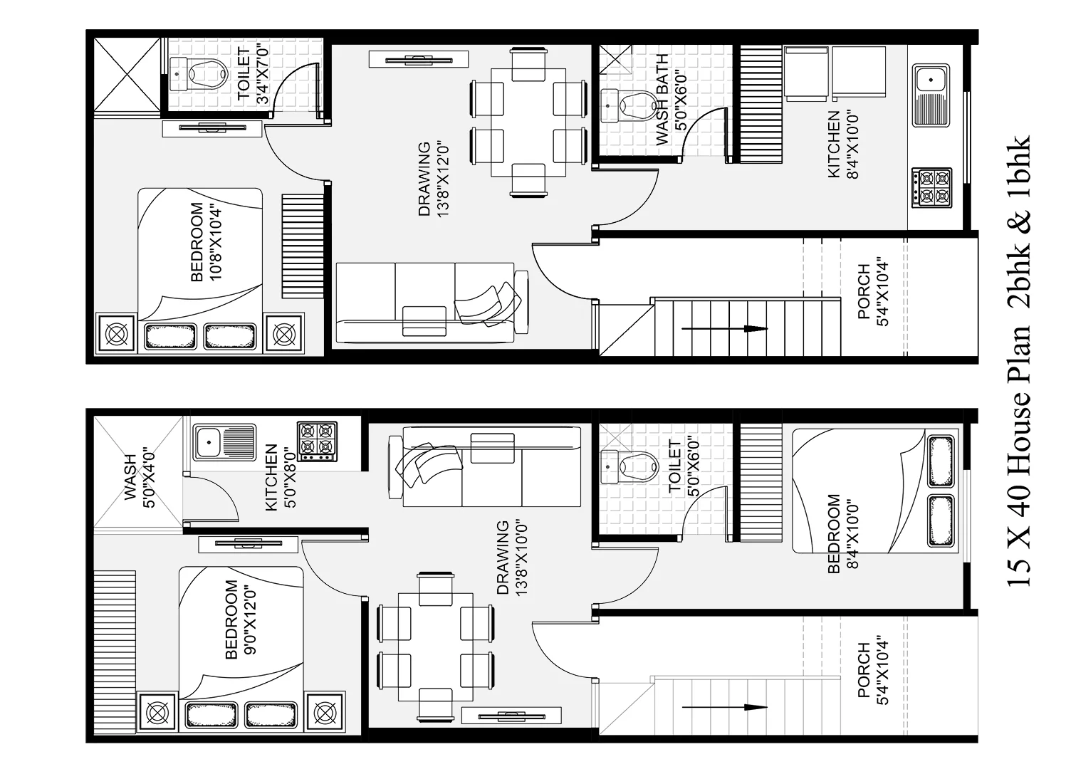 12 Cool 15 X 40 Duplex House Plan Home Plans Blueprints