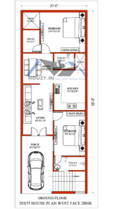 20 55 house plan | HOUZY.IN
