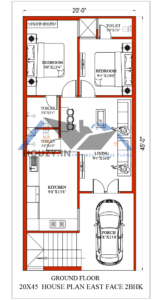 20x45 house plan | HOUZY.IN